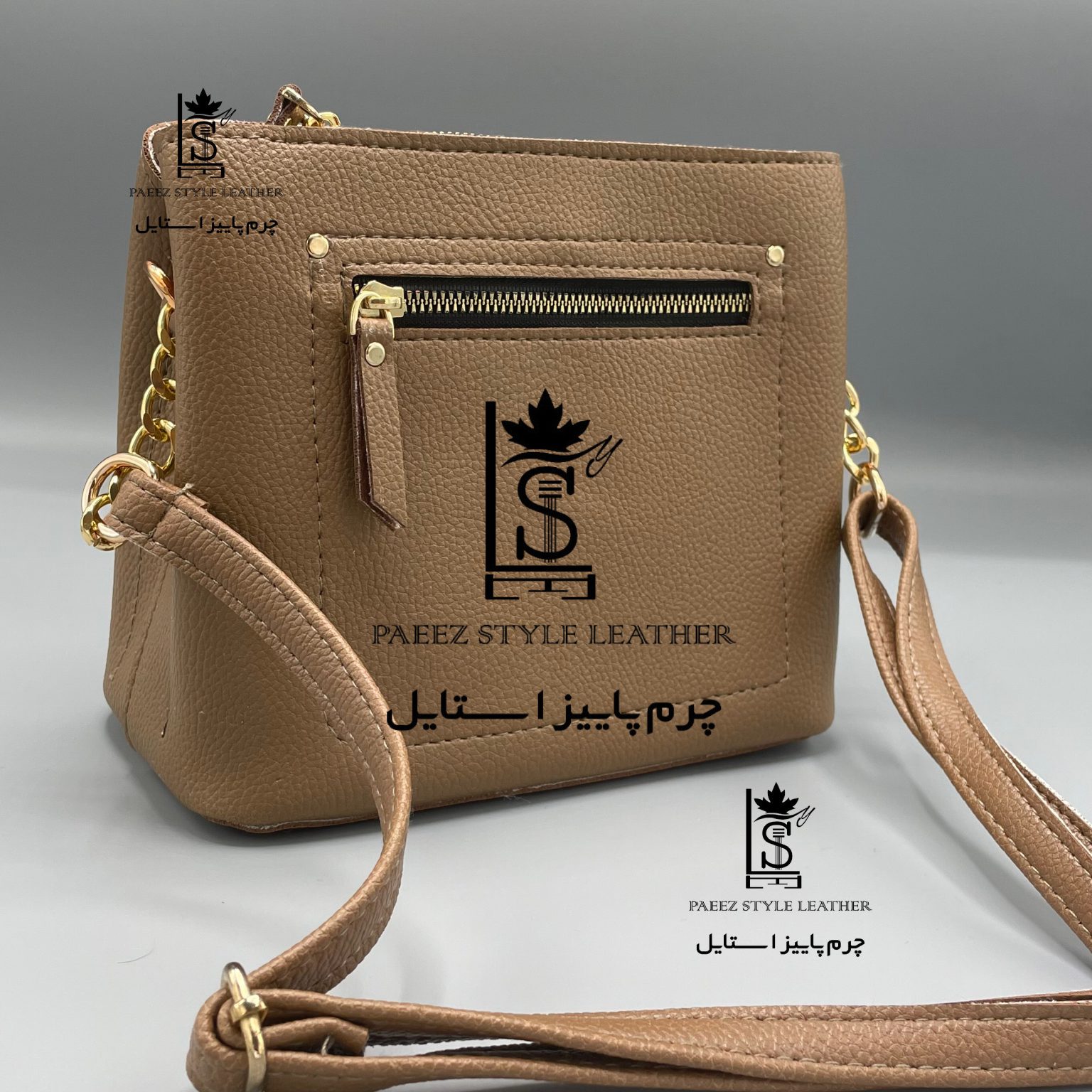 کیف اسپرت دو زیپ ساده لدر استایل